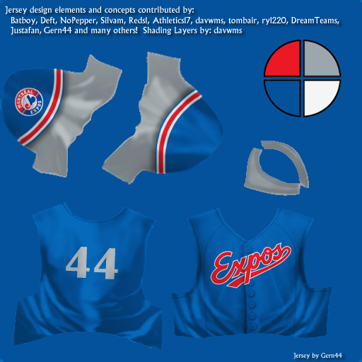 Expos alternate jersey request - OOTP Developments Forums